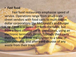 Types of restaurants | PPTX