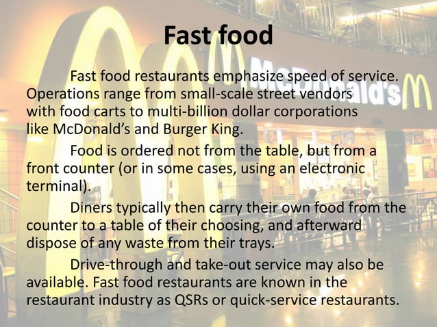 Types of restaurants. | PPT
