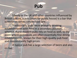 Types of restaurants. | PPT