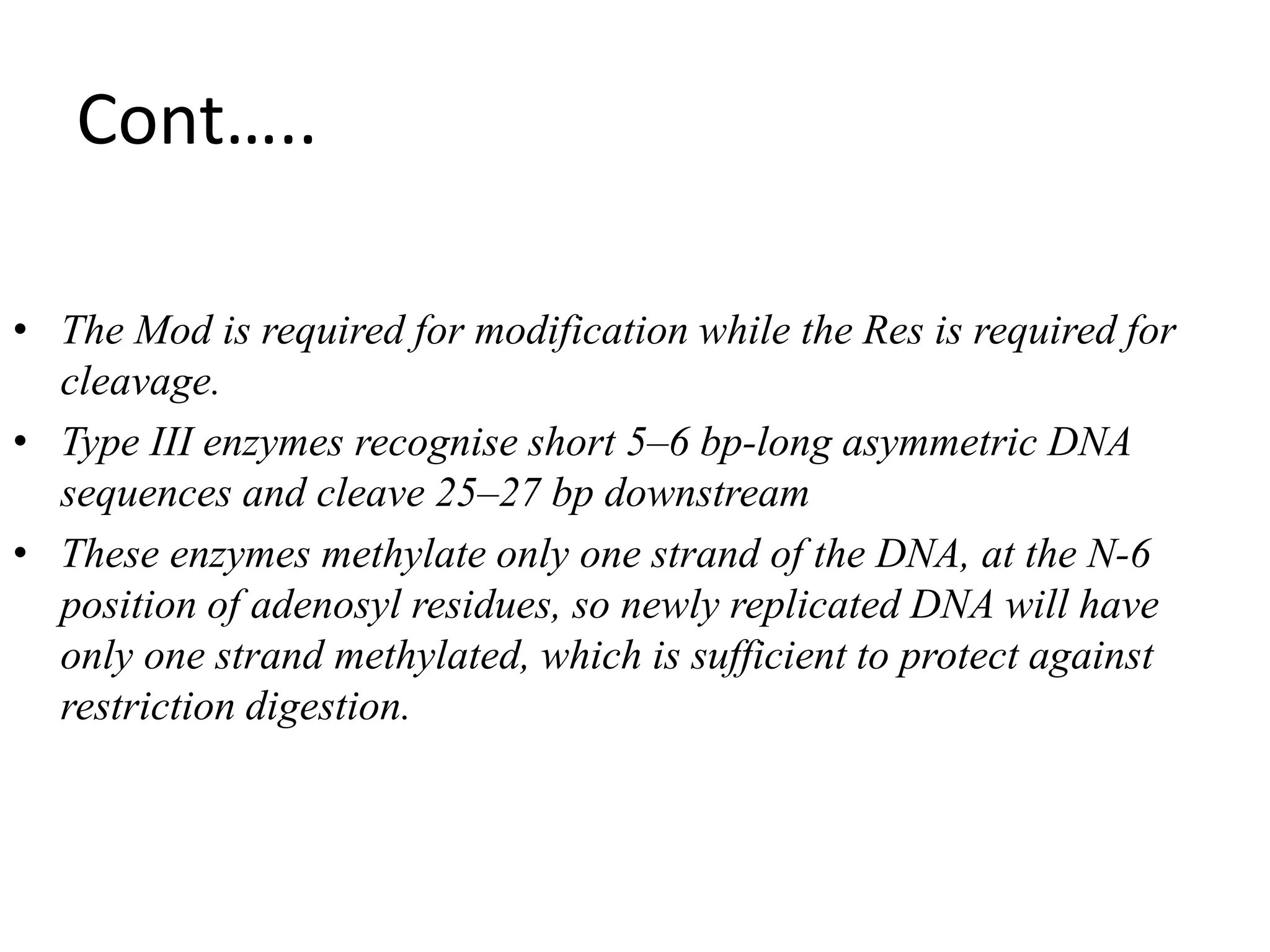 Types of restriction enzymes | PPTX