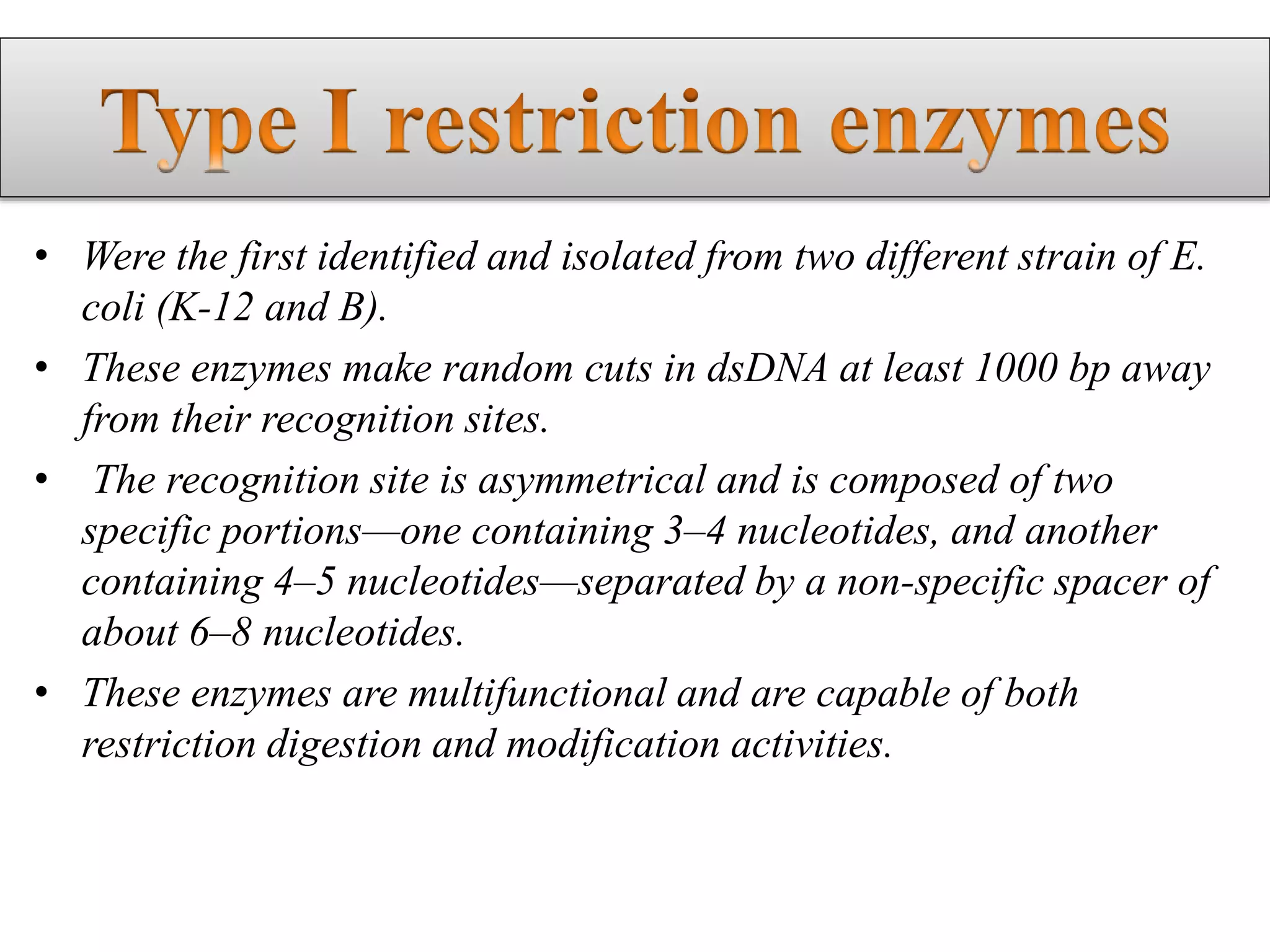 Types of restriction enzymes | PPTX