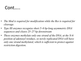 Types of restriction enzymes | PPTX