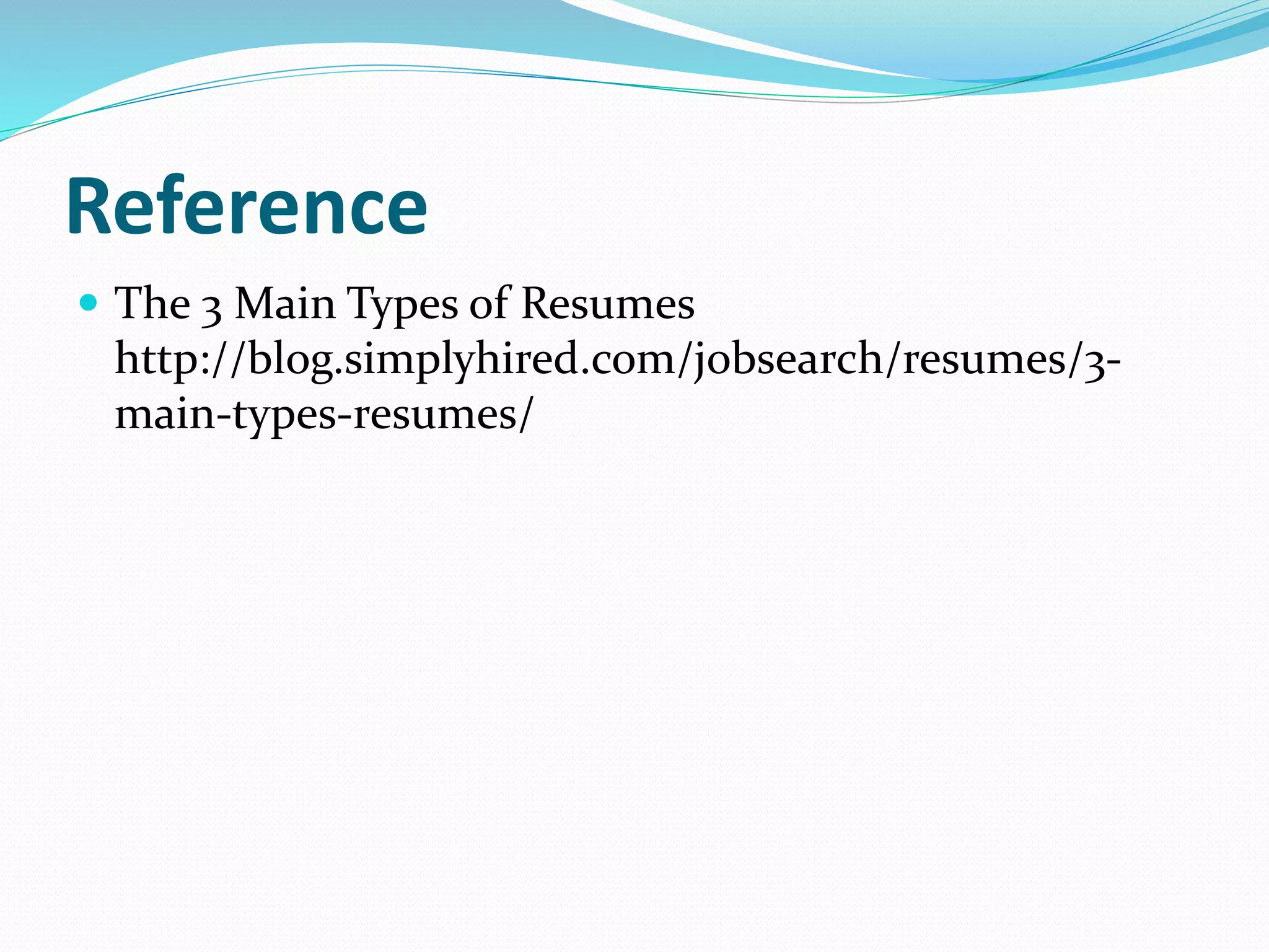 Types of resume | PPTX