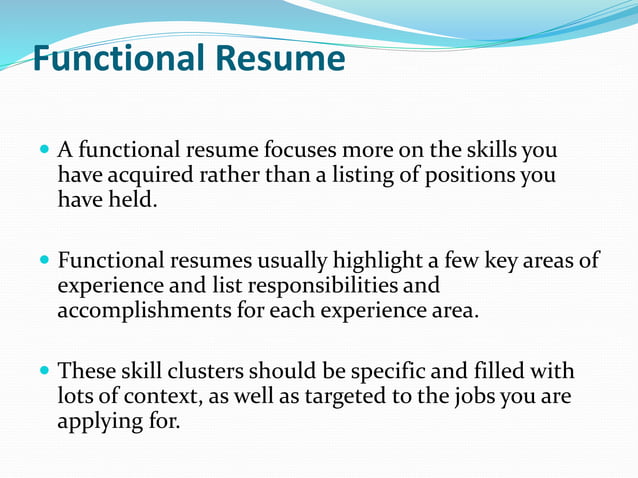 Types of resume | PPTX | Resume Writing and Advice | Job Search