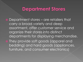 Types of retailers | PPTX