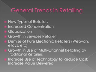 Types of retailers | PPTX | Retail Industry | Industries