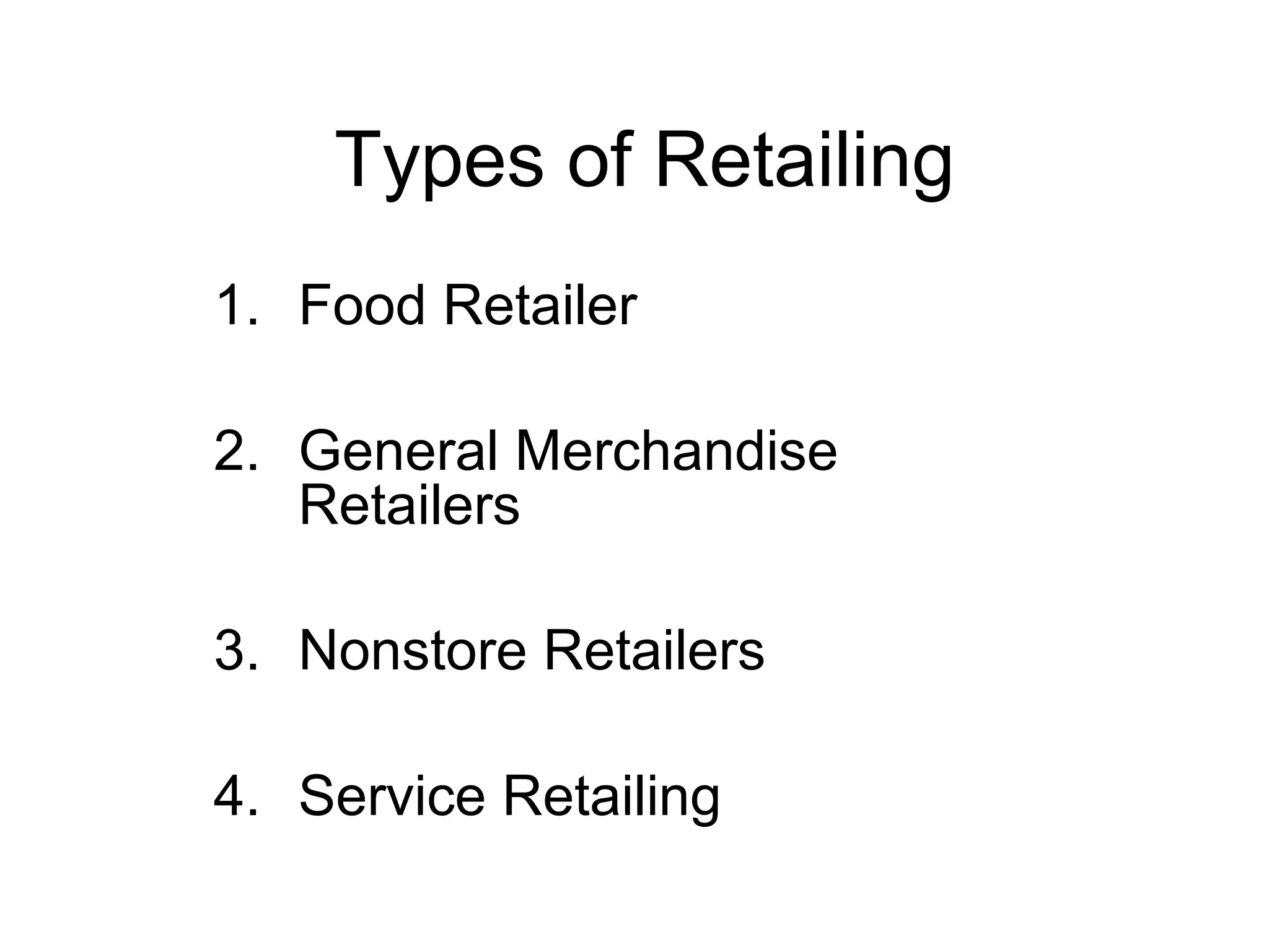 Types of retailing | PPT