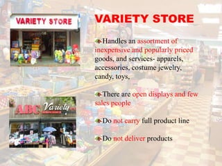 Types of retail stores | PPTX