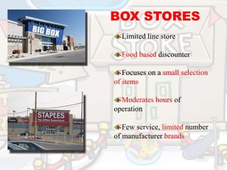 Types of retail stores | PPTX