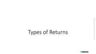Types of returns | PPTX