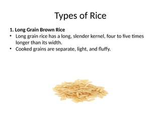 Types of rice and its storage. Varieties of rice | PPTX