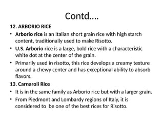 Types of rice and its storage. Varieties of rice | PPTX