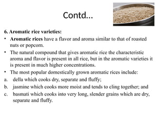 Types of rice and its storage. Varieties of rice | PPTX