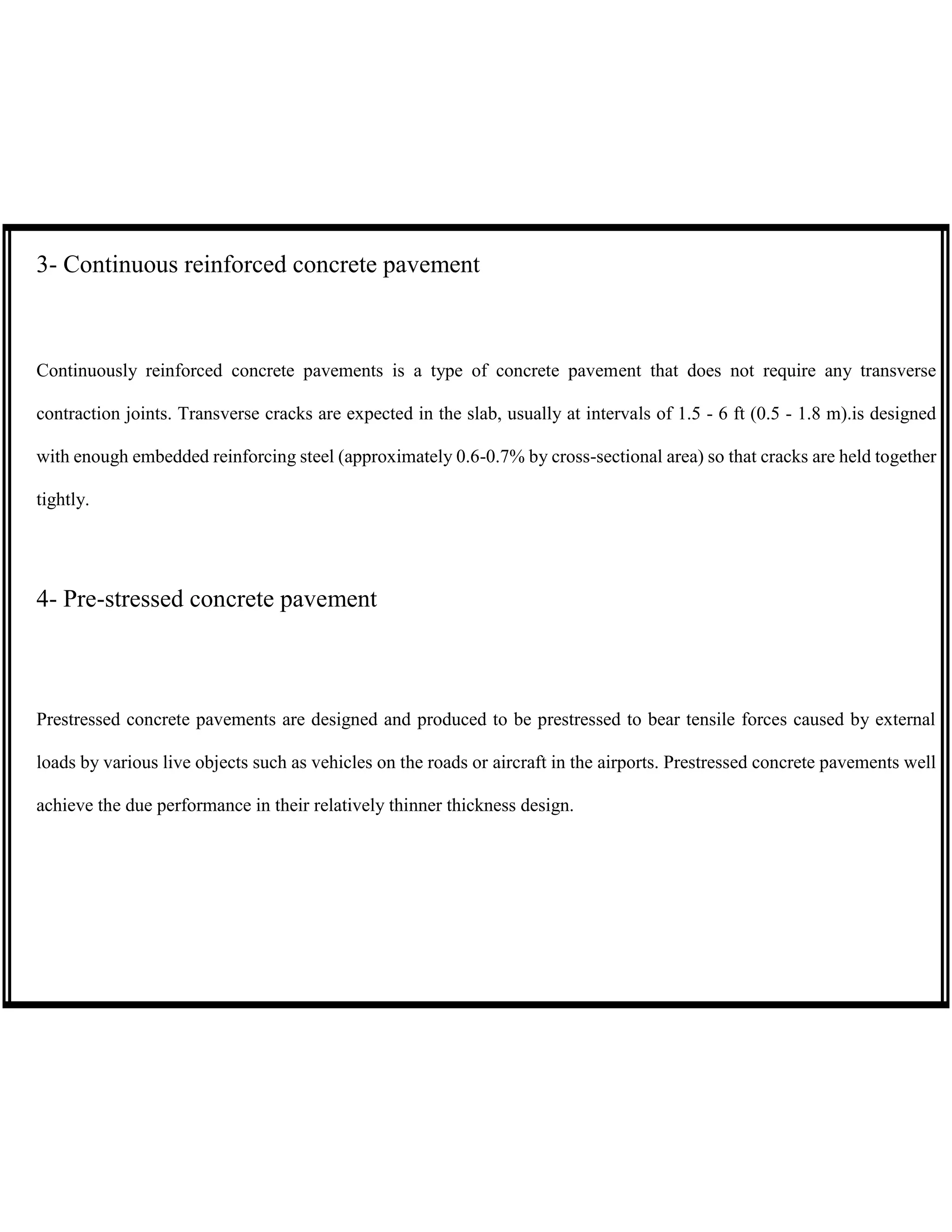 Types of Rigid Pavements | PDF