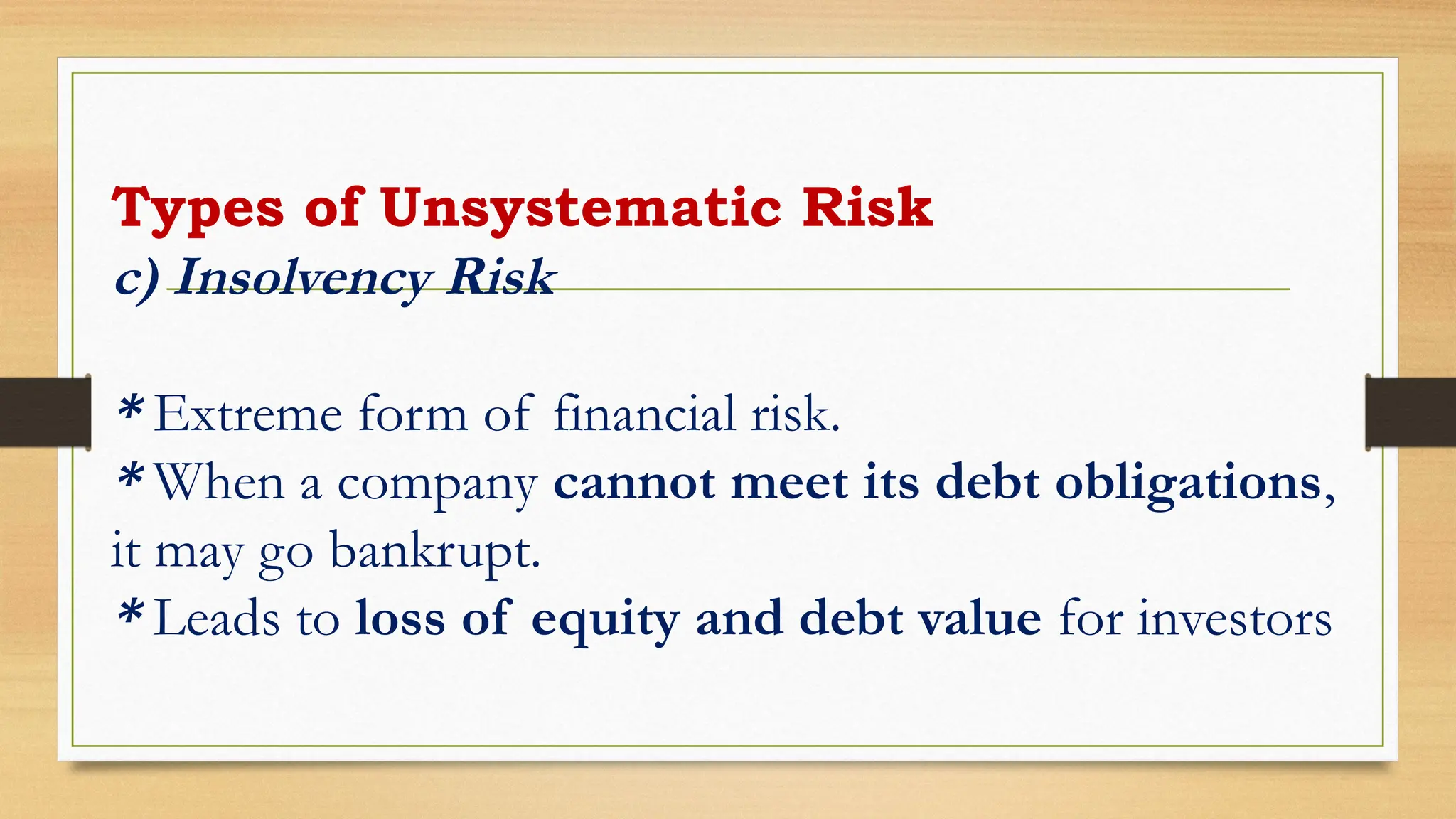 Types of Risk - Systematic and Unsystematic risk.pptx
