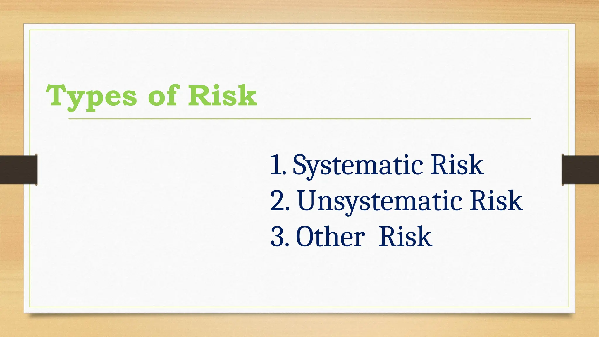 Types of Risk - Systematic and Unsystematic risk.pptx