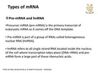 Types of RNA | PPTX