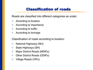 Types of road highway engineering in india | PPT