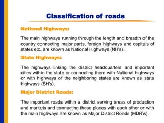 Types of road highway engineering in india | PPT