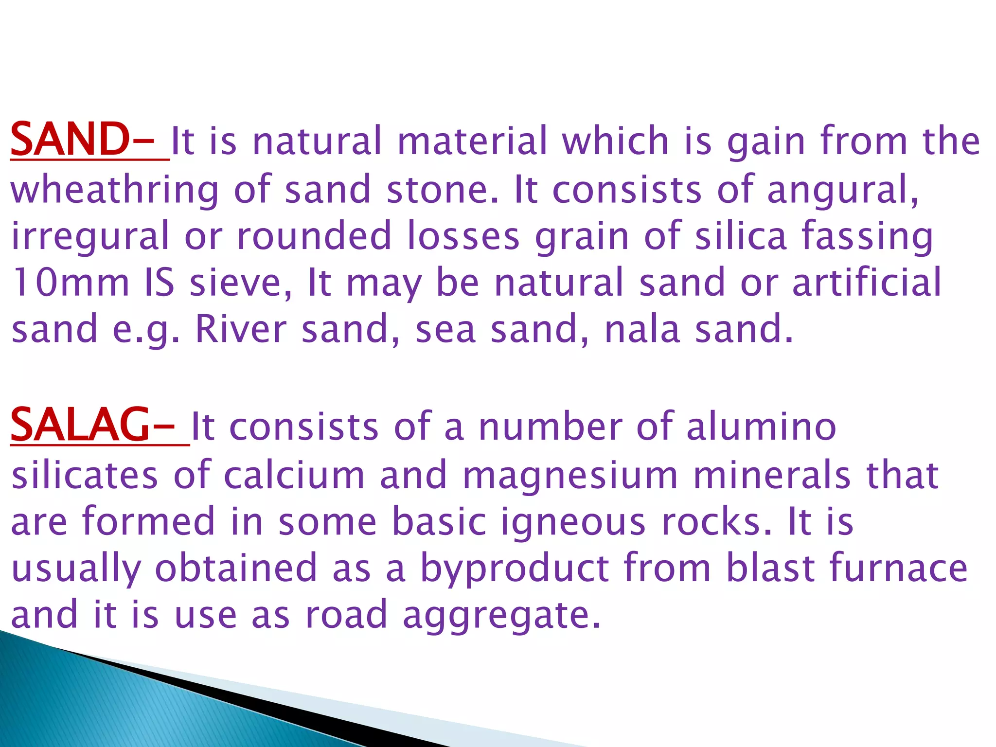 Types of road material and its tests | PDF