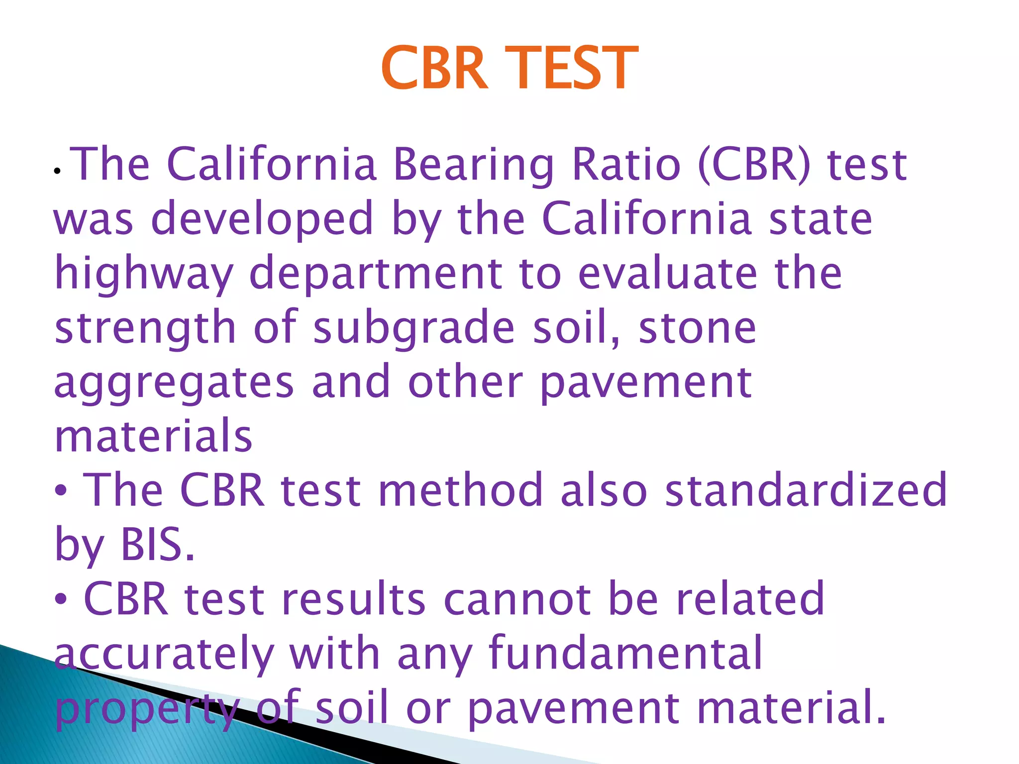 Types of road material and its tests | PDF