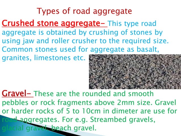 Types of road material and its tests | PDF