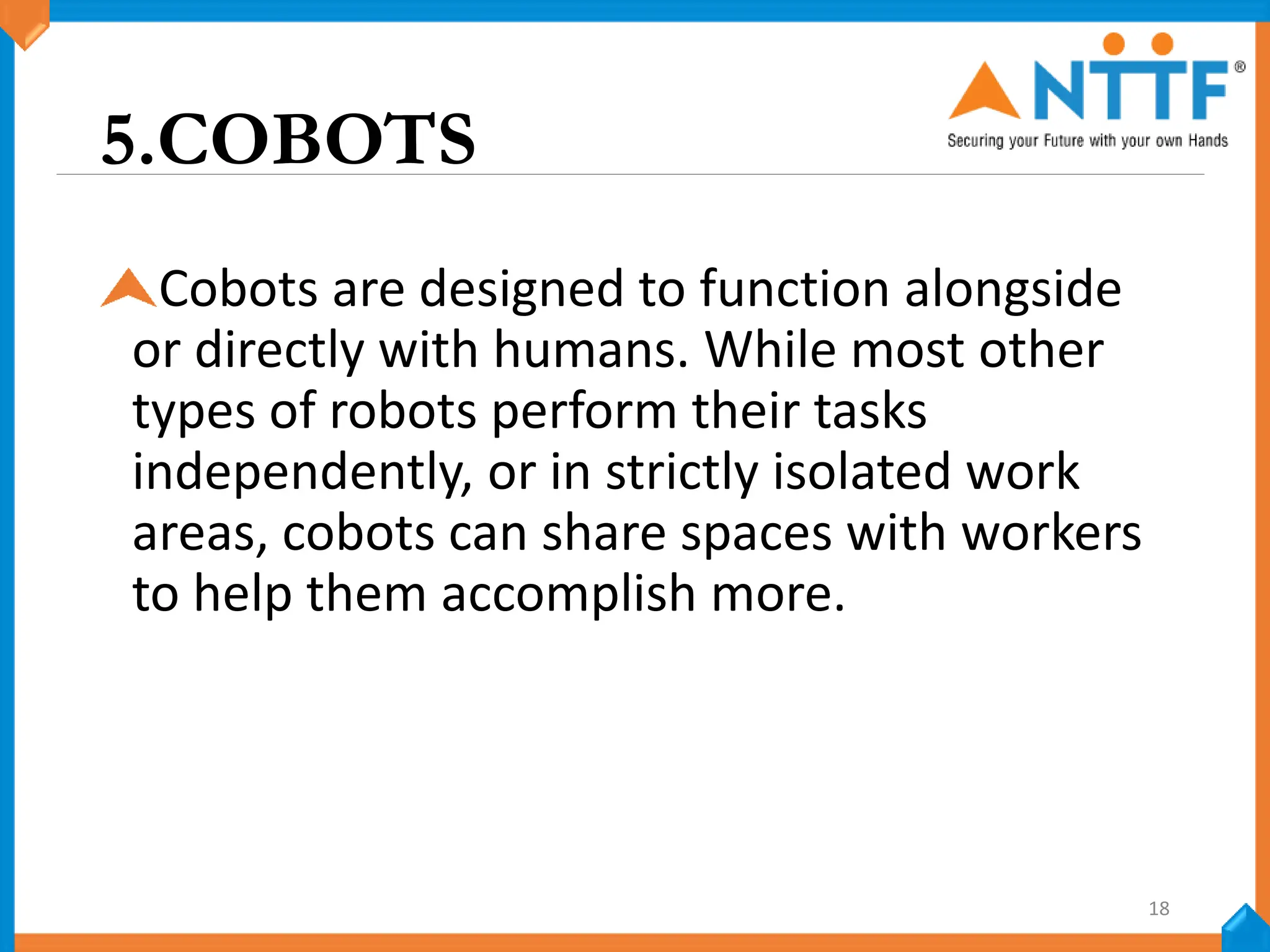 TYPES OF ROBOTS IN INDUSTRY ON THE BASIS OF THEIR DEGREE OF FREEDOM..pptx