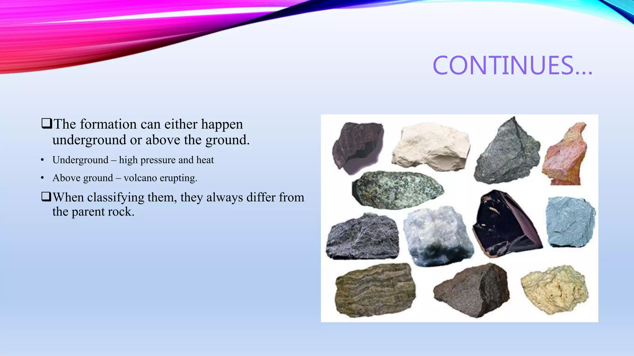 Types of rocks | PPTX | Geology | Science