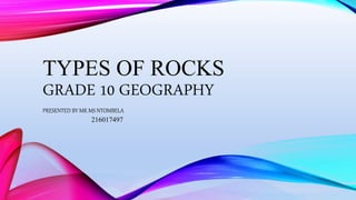 Types of rocks | PPTX | Geology | Science