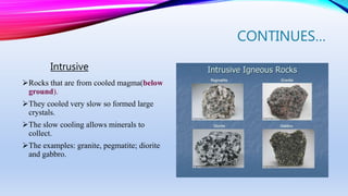 Types of rocks | PPTX | Geology | Science