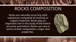 Types of Rocks Educational Presentation in Brown and White Cartoon ...