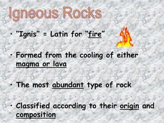Types of rocks gr. 6 2018 | PPTX