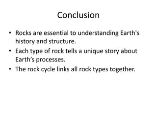 Presentation on types of rocks and their category | PPT