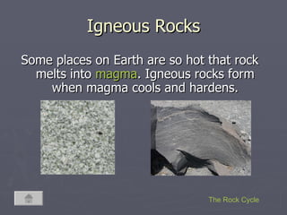 Rock Cycle storyboard | PPT