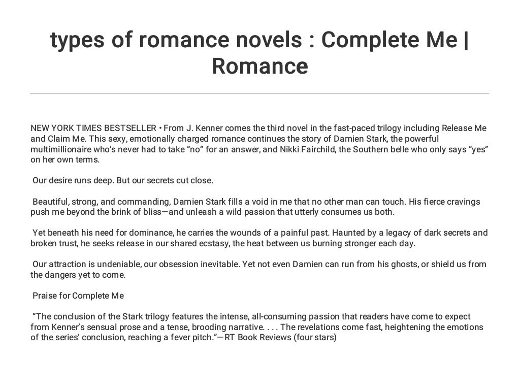 Types Of Romance Novels Complete Me Romance Types Of Romance Novels Complete Me Romance
