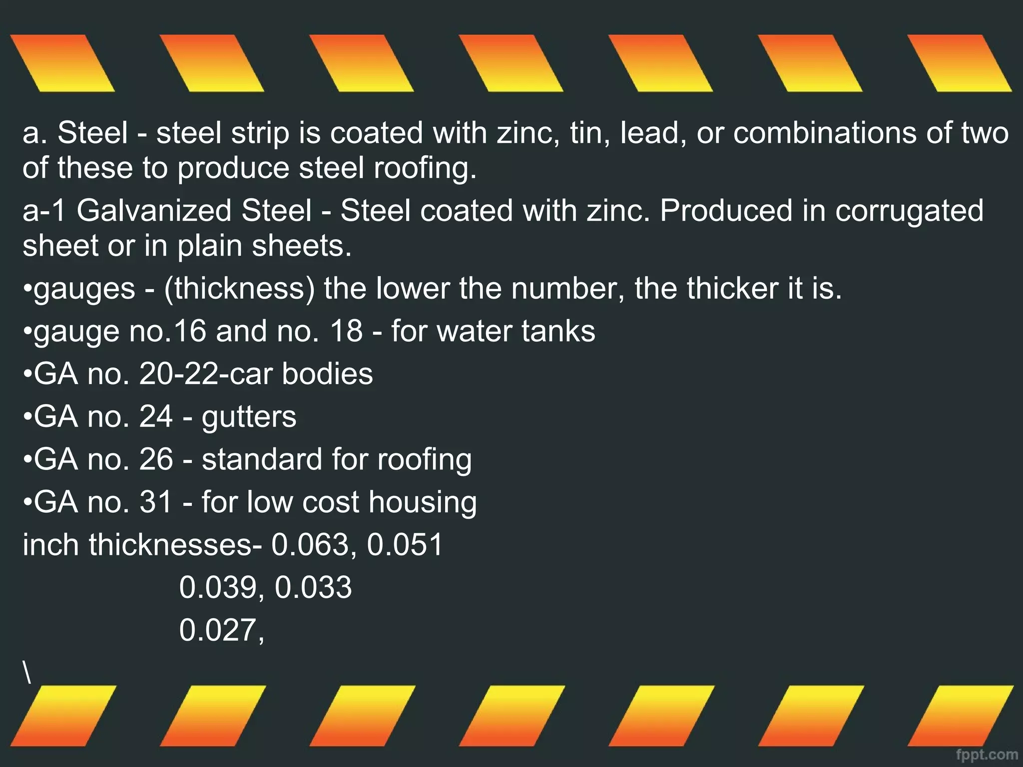 Types of Roofing and Roofing Materials | PPT