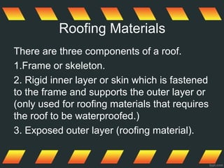 Types of Roofing and Roofing Materials | PPT