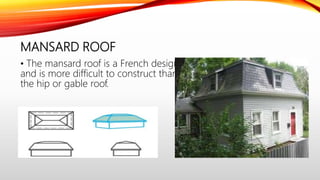Types of roofs | PPTX