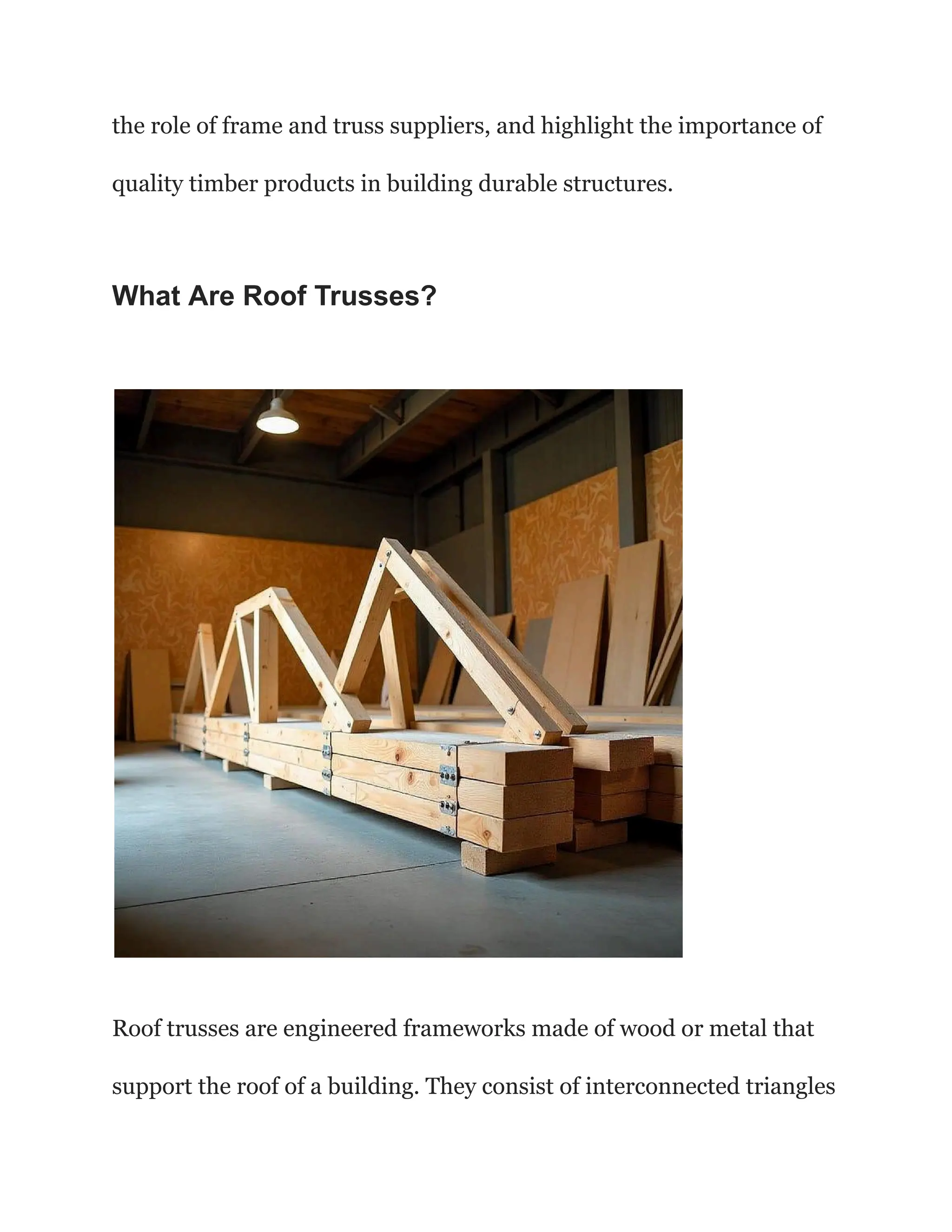 Roof Trusses Uncovered: Types, Benefits, and Timber Trends Shaping ...