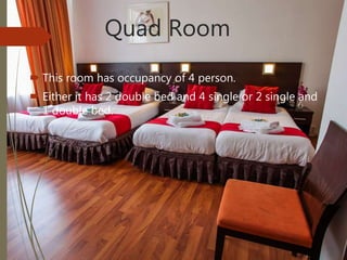Types of room in hotel | PPTX | Hotels and Motels | Travel Type