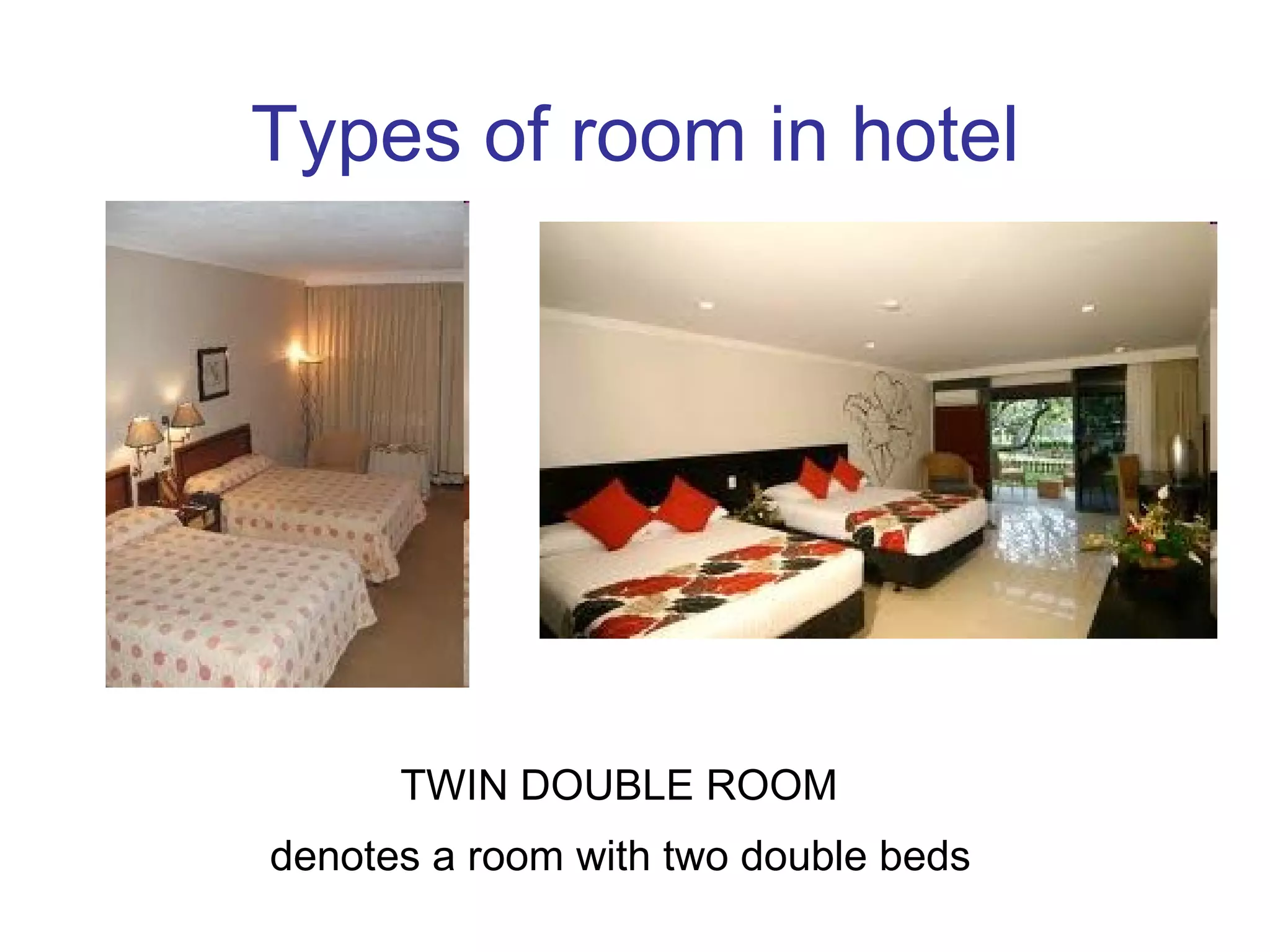 Types of room in hotel | PPT
