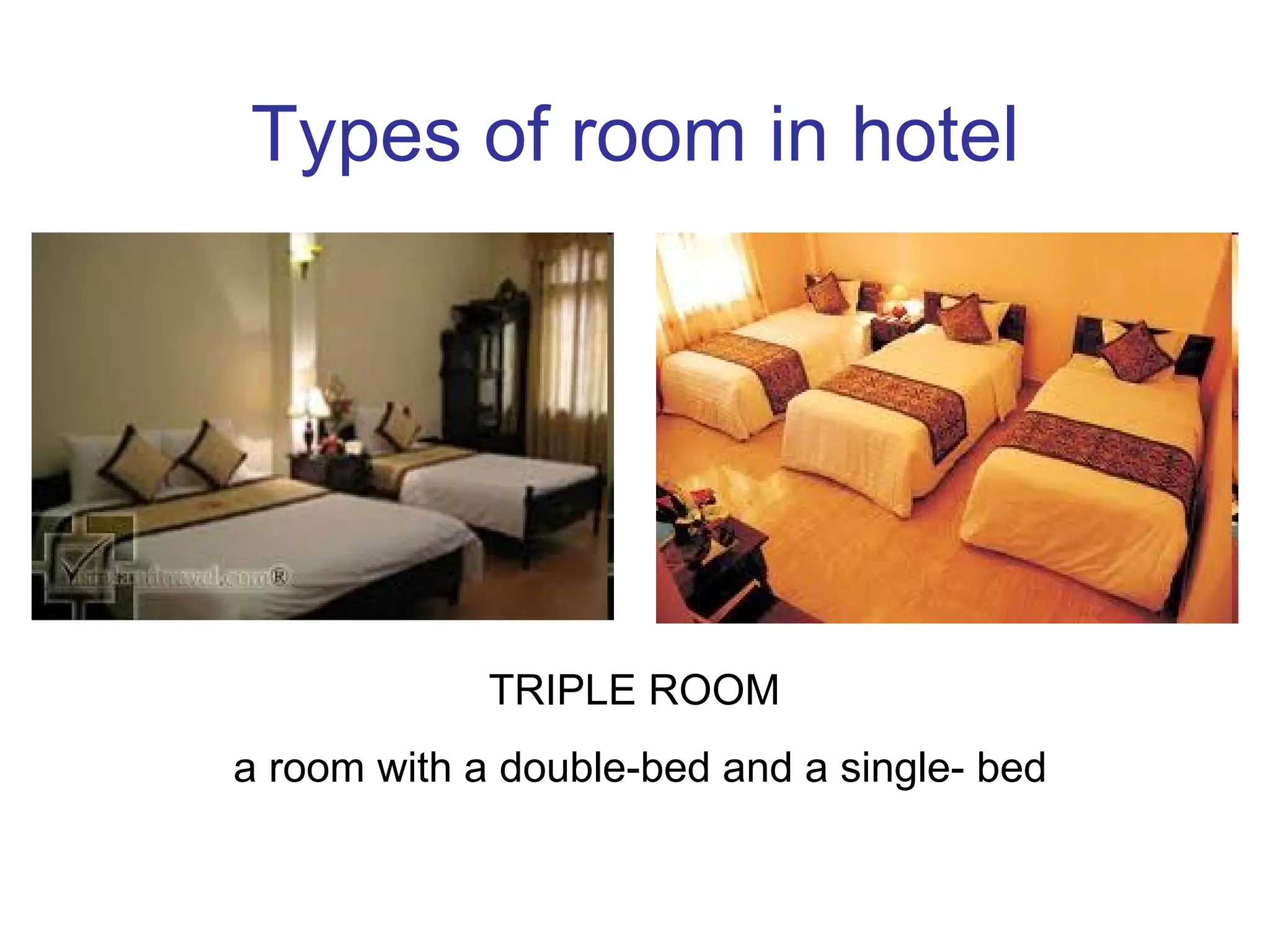 Types of room in hotel | PPT