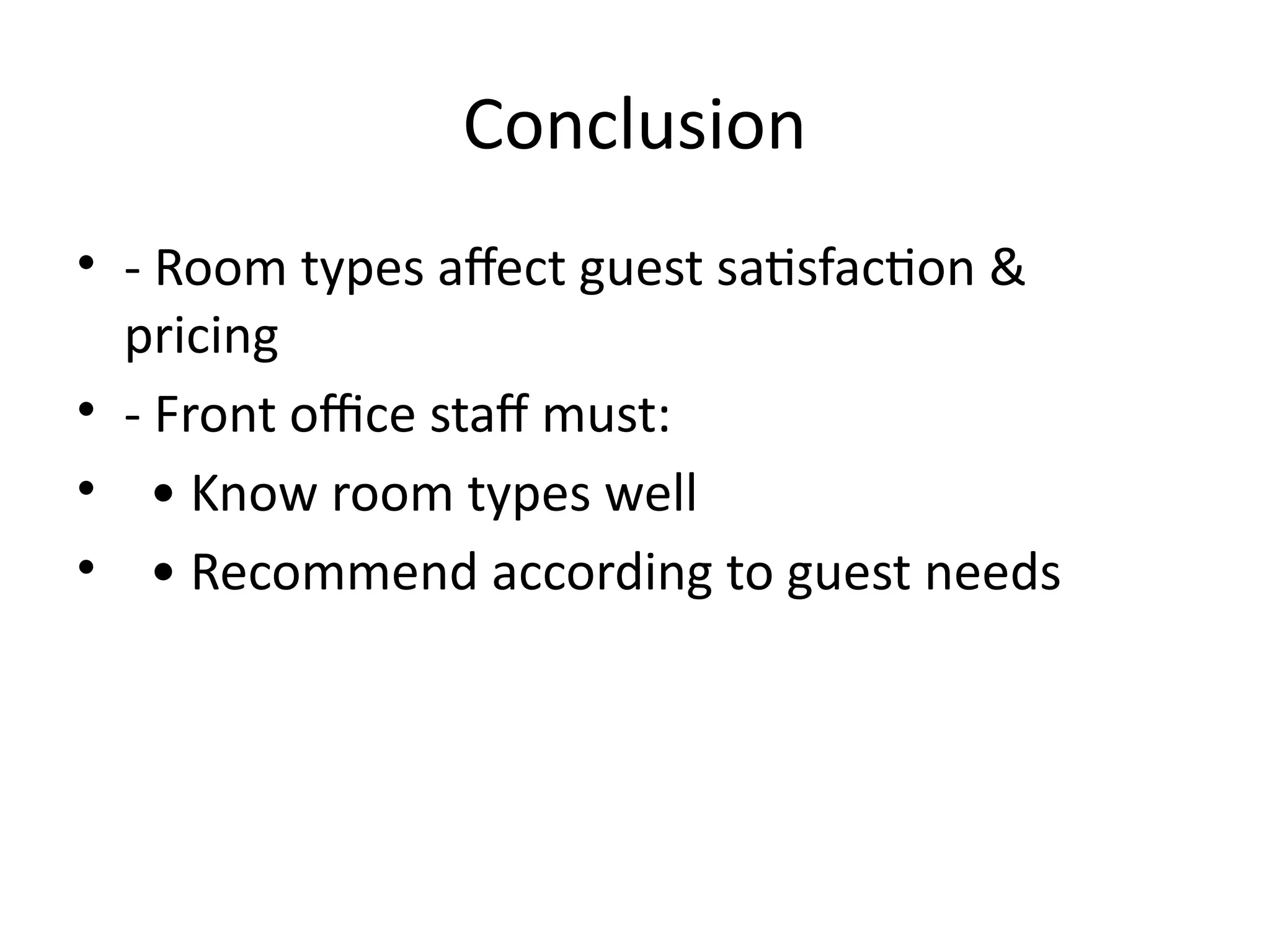 Introduction about the Types of Room in Hotel | PPTX