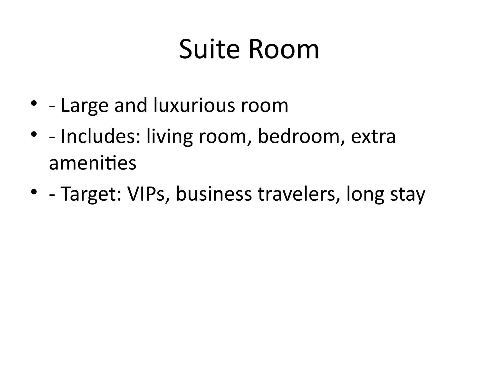Introduction about the Types of Room in Hotel | PPTX