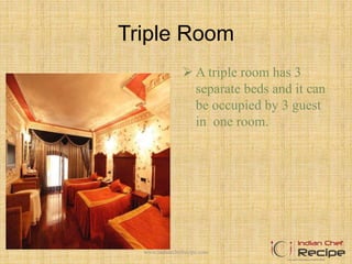 TYPES OF ROOMS IN HOTEL | PPTX