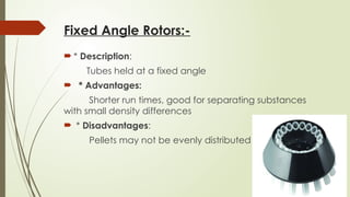 Types of rotors in centrifugation main three types | PPTX