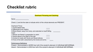 Types of rubrics to use in PE(1).pptx | Track and Field | Sports