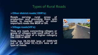 Types of rural roads and network planning | PDF