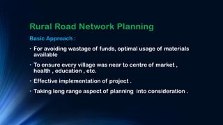 Types of rural roads and network planning | PDF