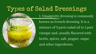 typesofsaladdressings-230114162816-4c47f578.pptx | Cooking | Food & Drink